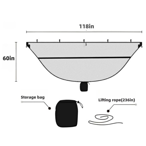 Hammock Mosquito Net, Extra Large Opening,Camping & Hiking Accessory ...