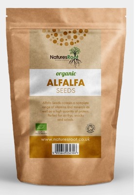 Natures Root Organic Alfalfa Seeds - 60g | 125g | 250g | 500g | 1kg ...