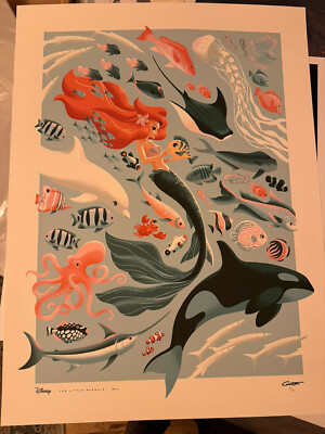 Disney Little Mermaid Print Limited Edition Official Licensed Art ...