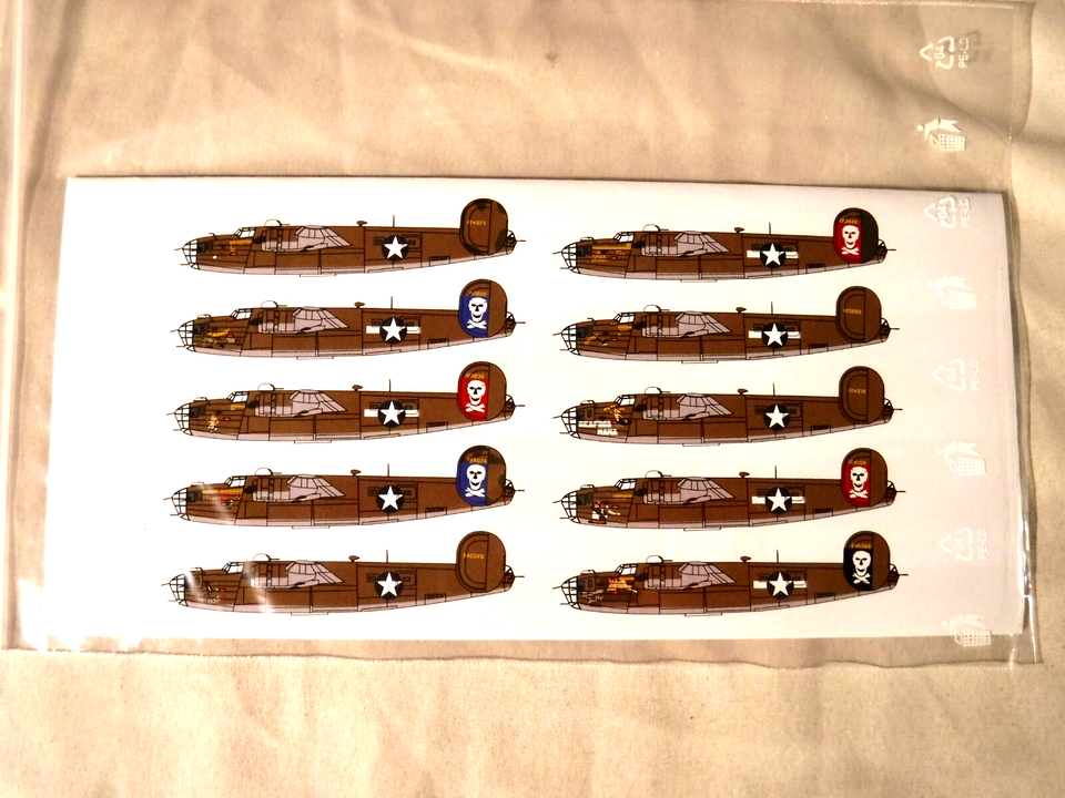 1/72 DK Decals B 24D Liberator 90th Bomb Group The Jolly Rogers #72106 ...