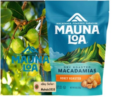 HONEY ROASTED Dry Roasted Bag / Pouch 7oz Mauna Loa Macadamia Nuts ...