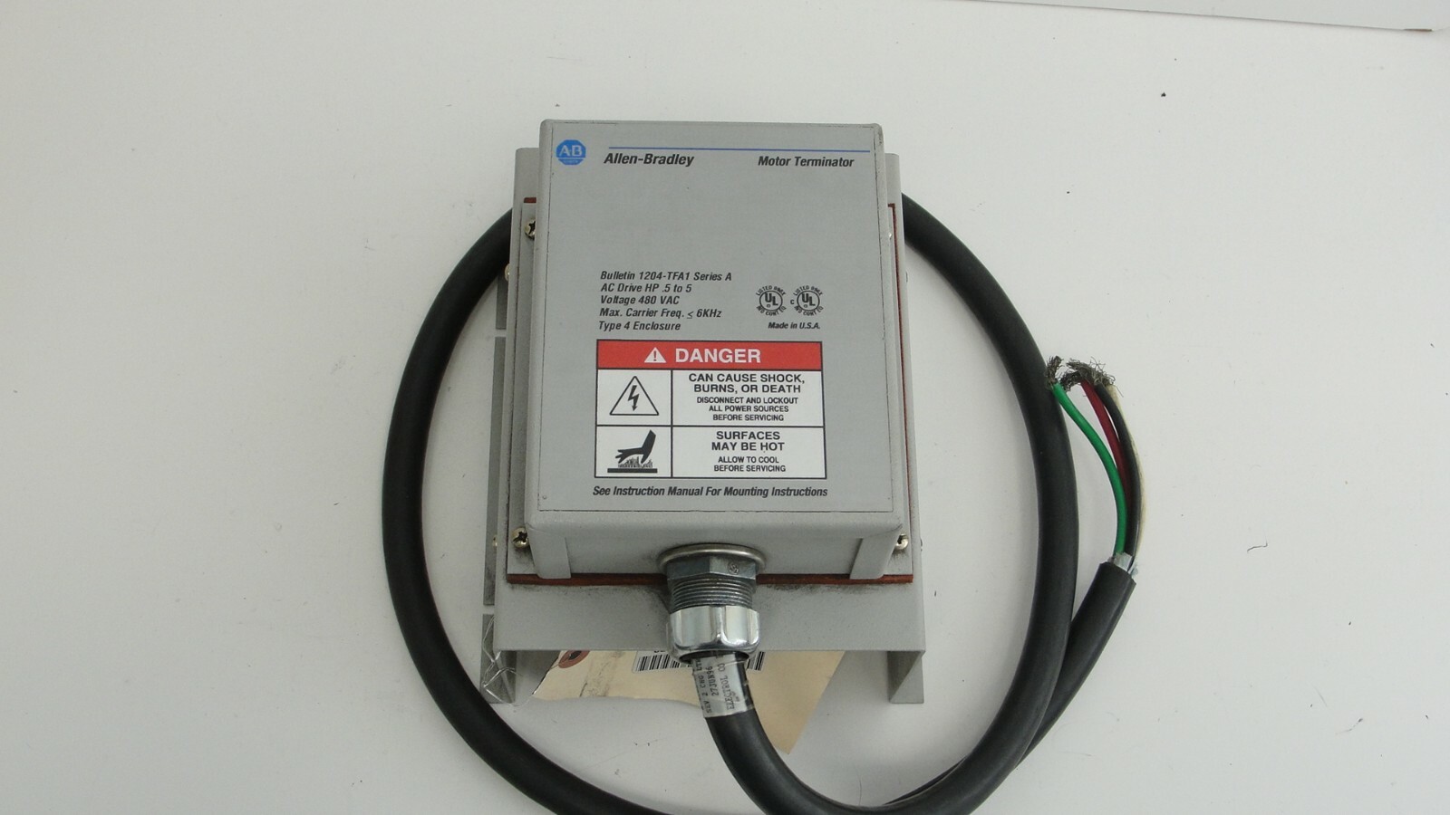 Allen Bradley 1204-TFA1 motor terminator series A ac drive hp .5 to 5 ...