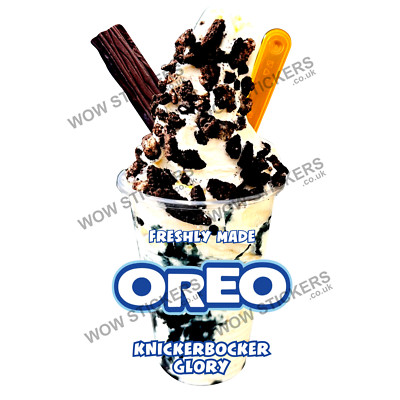 Ice cream van sticker Oreo Flake 99 knickerbocker glory kbg whippy ...