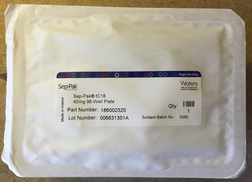 Waters Sep-Pak tC18 96-well Plate, 40 mg Sorbent/Well, 186002320, 1 ...