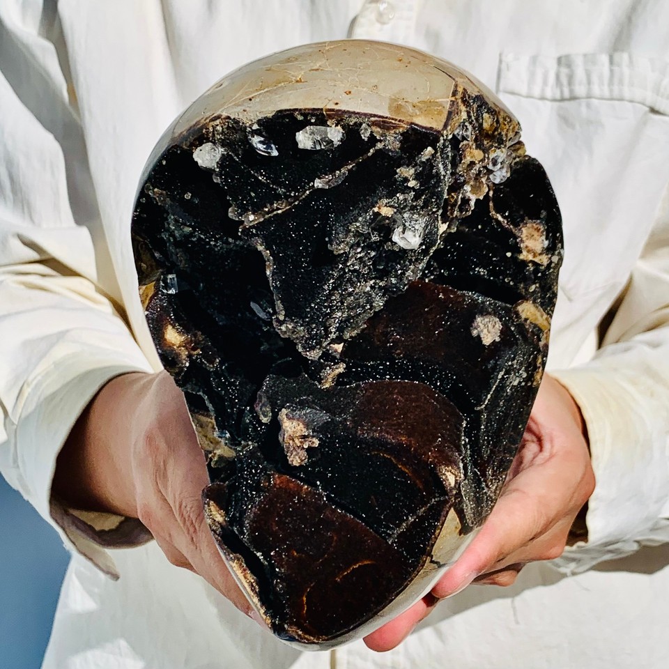 6.25LB Natural Turtle Back Stone Dragon Crystal Cave Crack Gem Healing ...