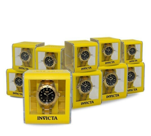 Invicta Yellow Transparent Gift Boxes for Small Watches - 10 boxes Lot ...