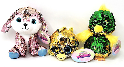Amazing Squishee! Set of 3 Sequined Plushies Christmas/Easter Basket ...