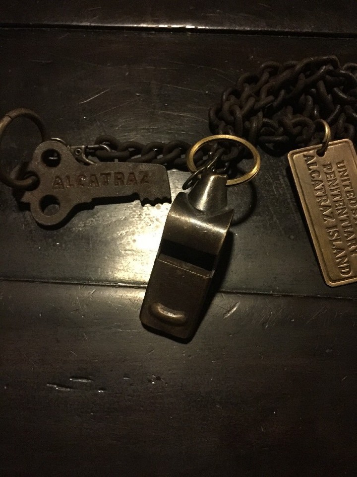 Alcatraz Prison Key Whistle Chain Jailer Issue Set Lot Patina Collector ...