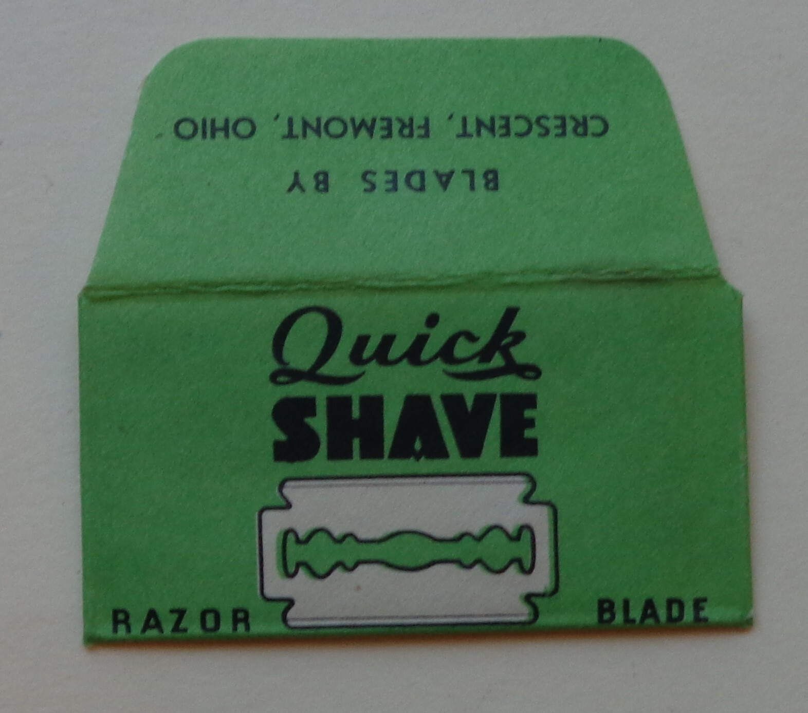 Vintage Razor Blade Green QUICK SHAVE - One Wrapped Blade | eBay