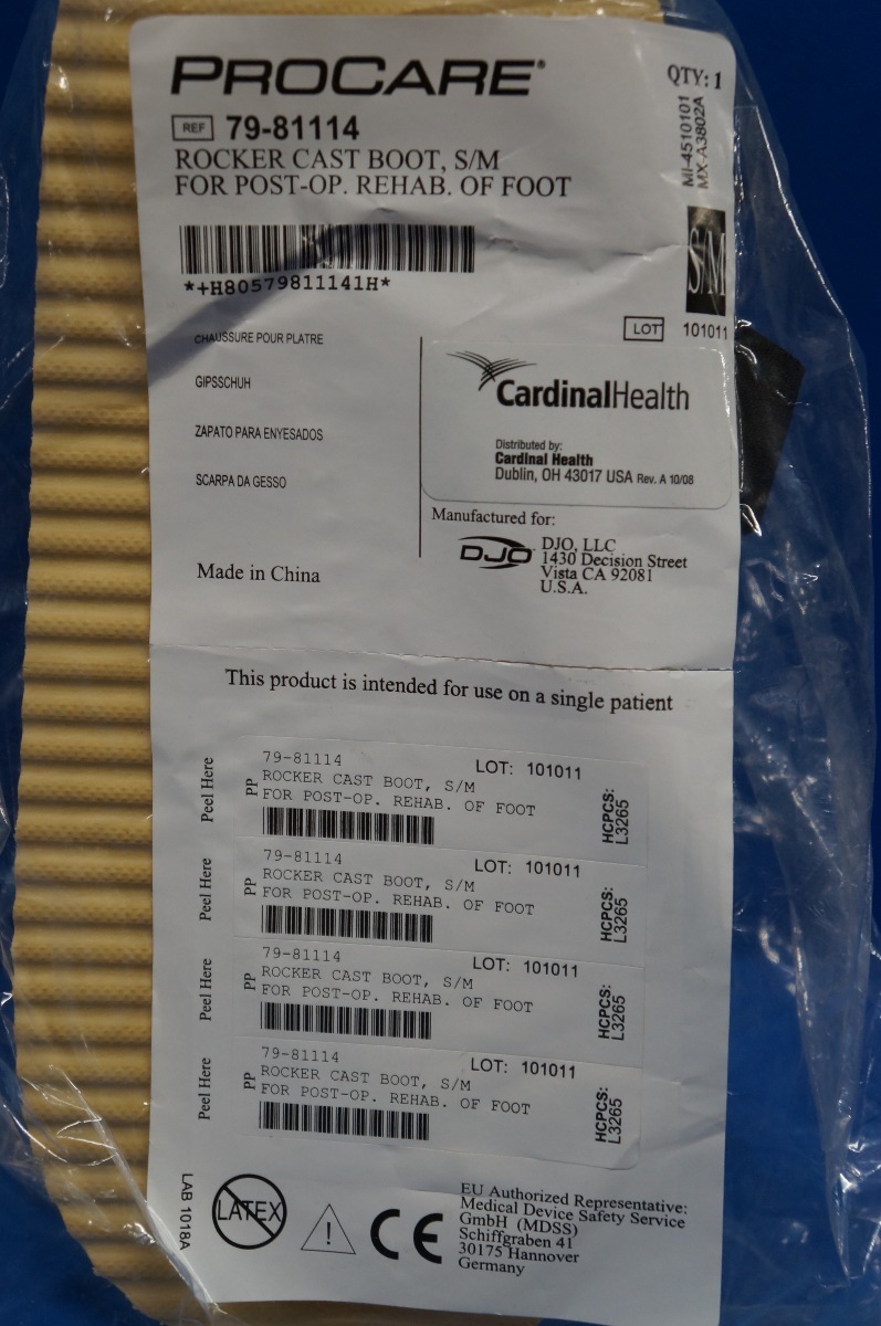 DJO 79-81114 Rocker Cast Boot, S/M For Post-Op | eBay