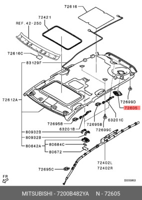 Genuine OE Cover Assembly Plastic 7200B482YA For Mitsubishi 7200B-482YA ...