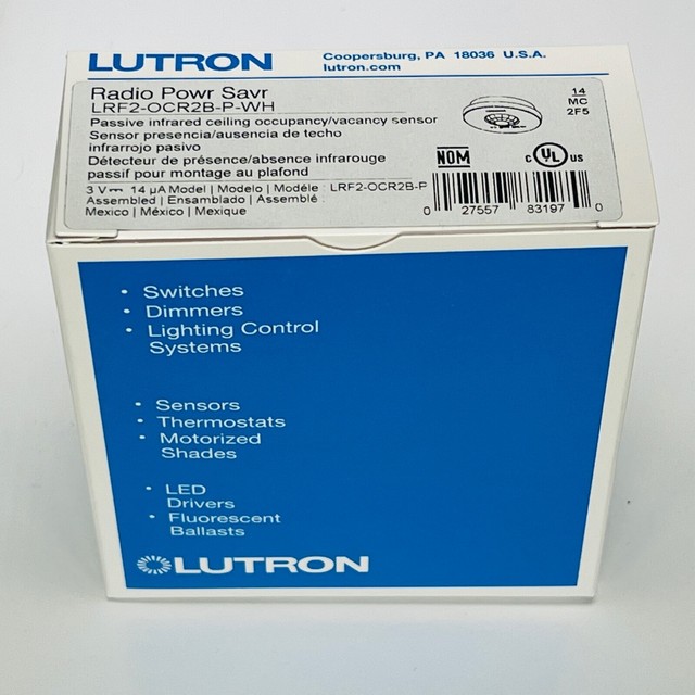 LUTRON LRF2-OCR2B-P-WH 120V Wireless Ceiling Sensor - White for sale ...