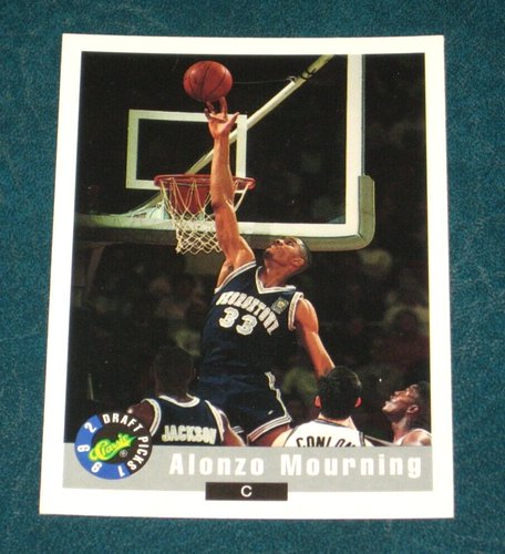 1992 Classic Draft Picks Alonzo Mourning ROOKIE Basketball Card #60 (NM ...