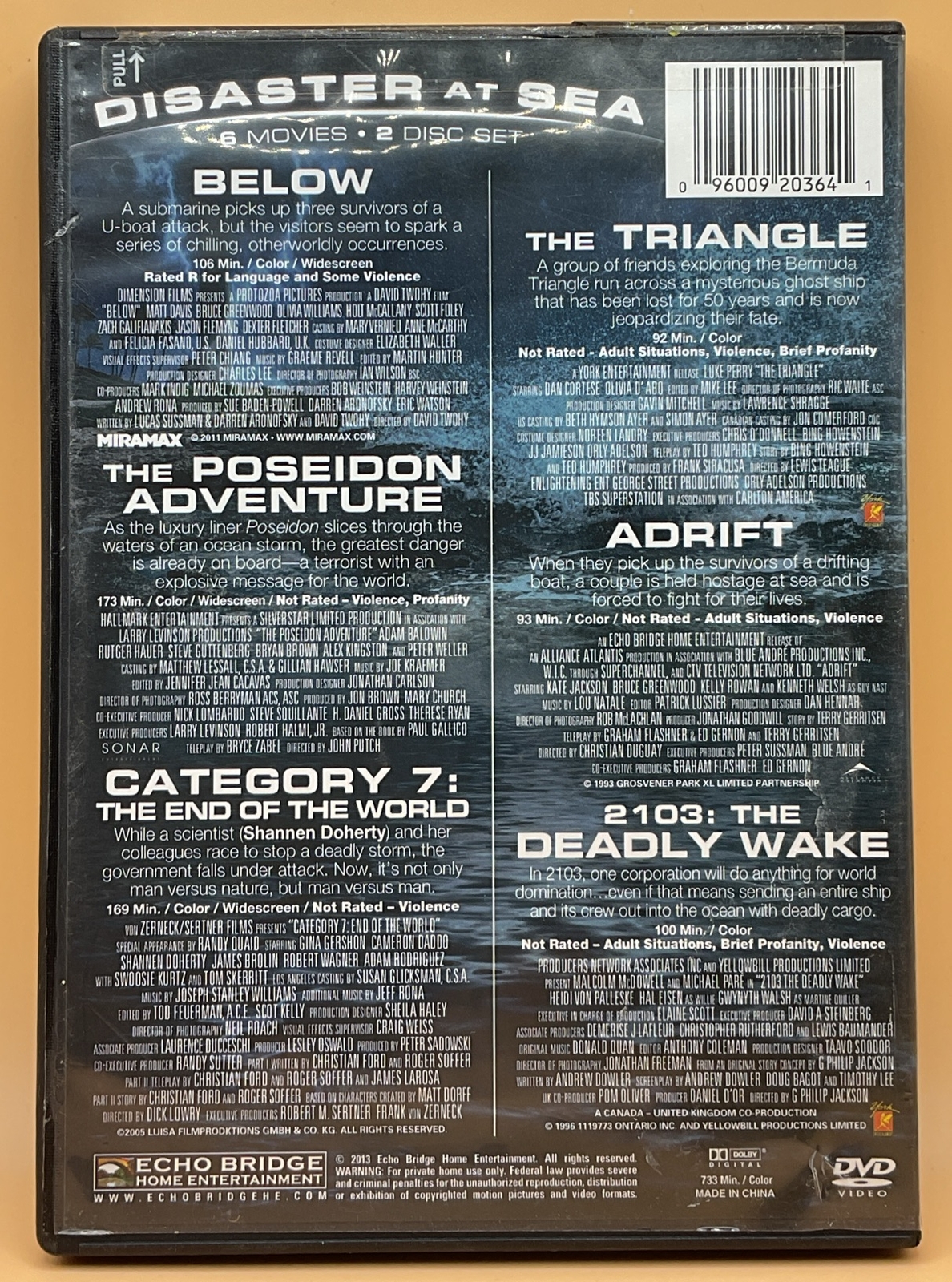 Disaster at Sea: 6 Movies DVD 2013 2-Disc Set **Buy 2 Get 1 Free ...