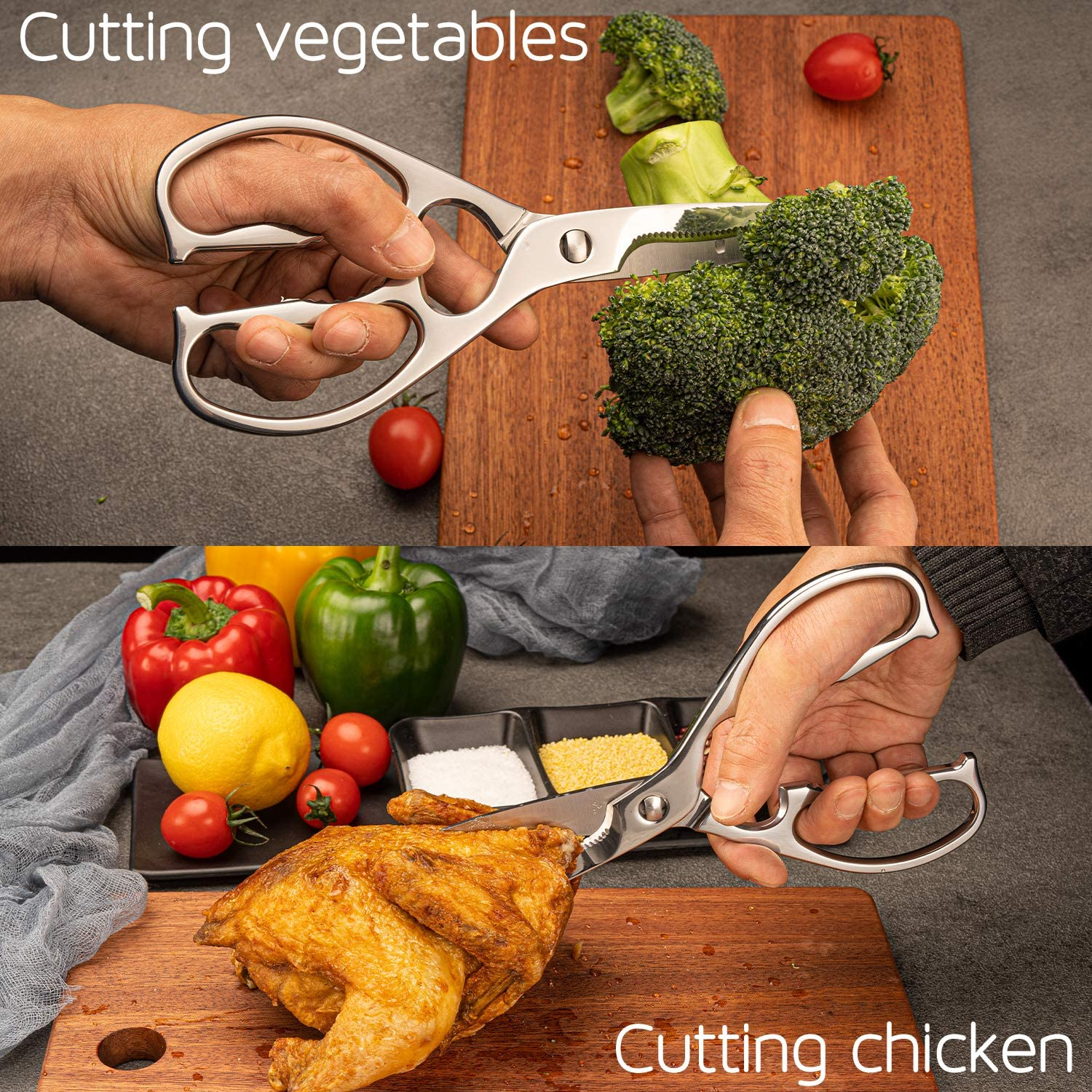 Come Apart Kitchen Shears by , Multi-Purpose Heavy Duty German Stainl ...