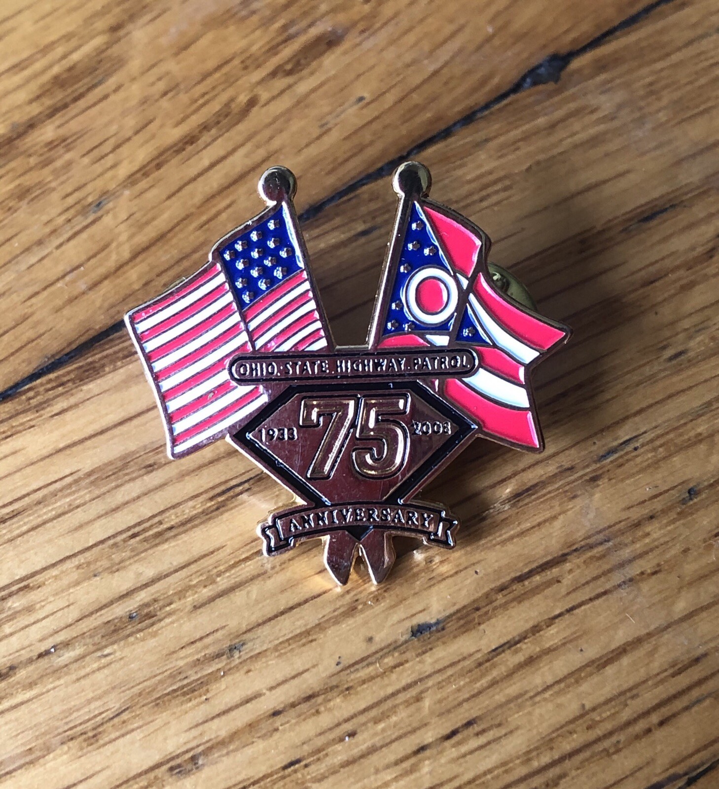 New Old Stock Lapel Pin Ohio State Highway Patrol 75 Years Anniversary ...