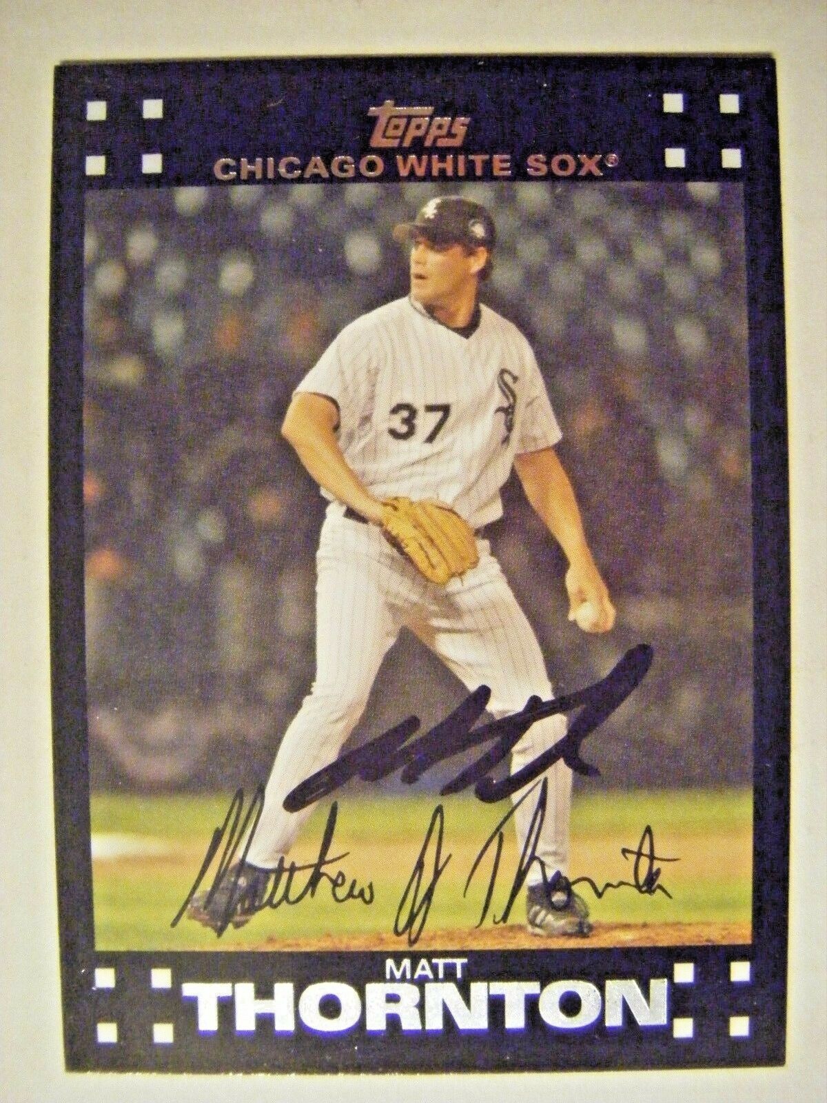 MATT THORNTON signed WHITE SOX 2007 Topps baseball card AUTO YANKEES ...