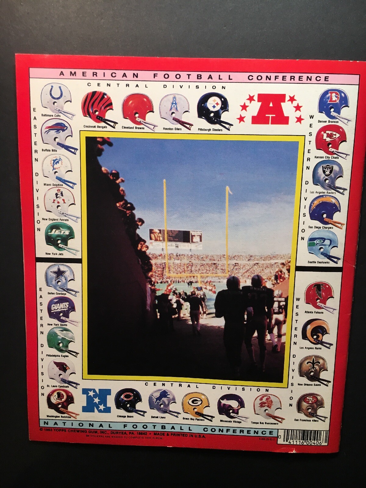1983 NFL Topps Football Sticker Album Incomplete 70 Of 330 Stickers ...