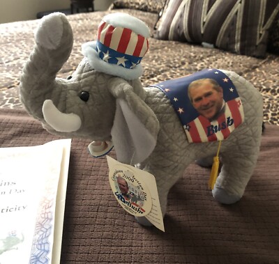 BUSH CHENEY 2000 REPUBLICAN PARTY ELECTION PLUSH STUFFED ELEPHANT | eBay