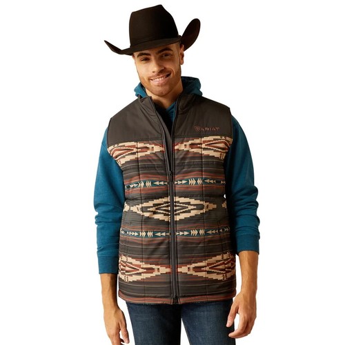 Ariat Men's Crius Chocolate Aztec Insulated Vest-52816 | eBay