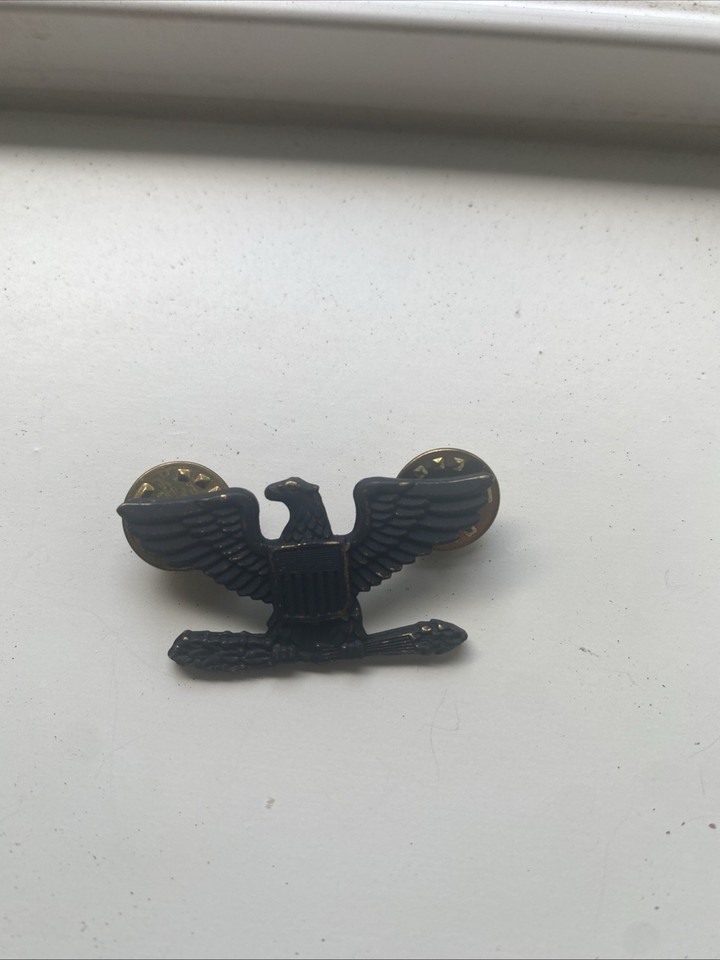 Military Insignia Subdued Pin On Rank Pair Full Bird Colonel Black ...
