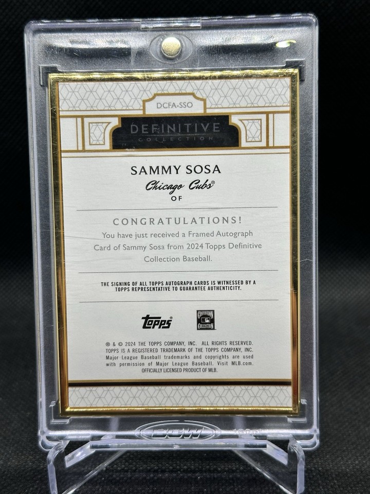 Sammy Sosa 2024 Topps Definitive Collection Auto /10 Chicago Cubs | eBay