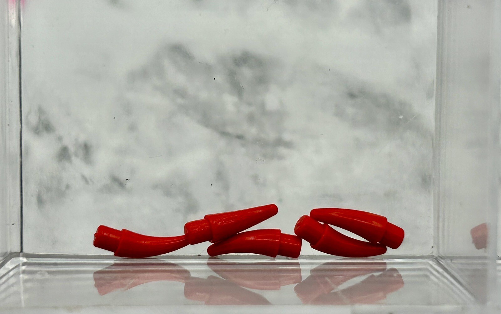 Lego Parts Lot x (5) Ct ~ Red Barb / Claw / Horn / Tooth - Small ~ No ...