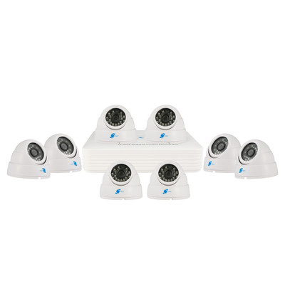 LineMak 8 Camera kit, 1/3.5" HDIS CMOS Sensor, 900TVL with 8Ch DVR H ...