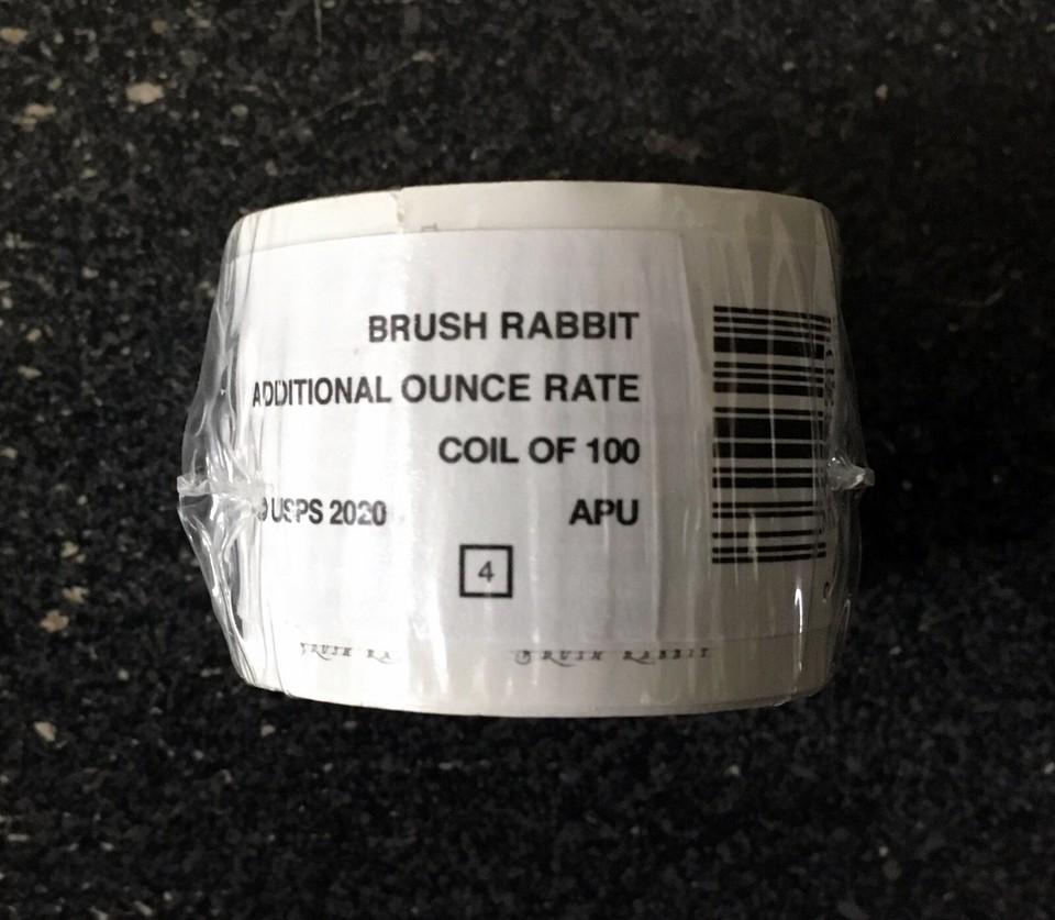 2021USA #5545 Additional Ounce Rate - Brush Rabbit - Coil Roll of 100 ...