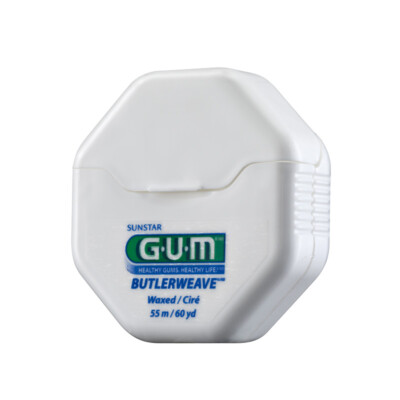 GUM 1155 Butlerweave Floss Waxed Waxed Dental Floss 55m | eBay