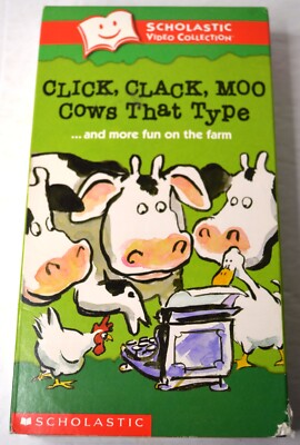 2000 CLICK CLACK MOO COWS THAT TYPE SCHOLASTIC VIDEO COLLECTION VHS ...