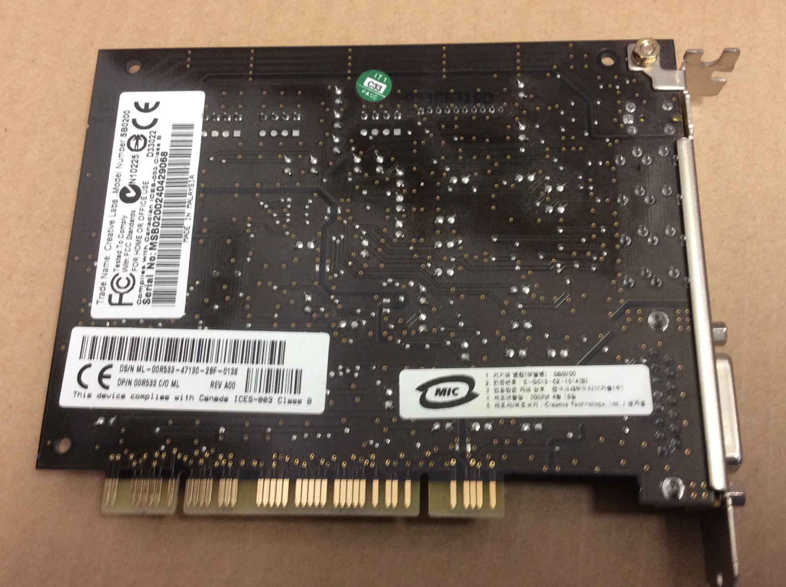 Creative Sound Blaster Live! SB0200 Sound Card #032 | eBay