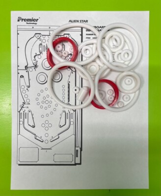 Gottlieb Alien Star Pinball SILICONE Rubber Ring Kit **CUSTOMIZE YOUR ...