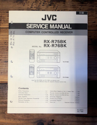 JVC RX-R75 RX-R76 BK Receiver Service Manual *Original* | eBay
