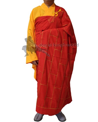 High Quality Buddhist Monk Dress 25 Panels Red Kesa Haiqing Robe ...
