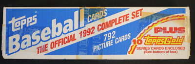 1992 TOPPS BASEBALL FACTORY SEALED COMPLETE SET 792 CARDS + 10 TOPPS ...