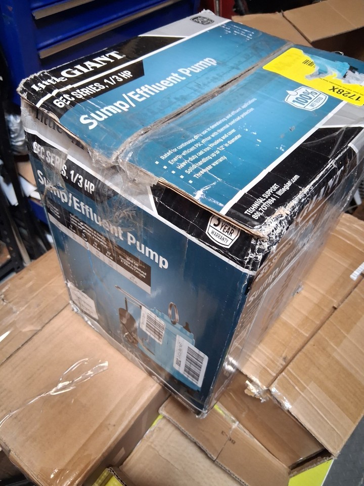 NEW . NEVER USED .LITTLE GIANT CAST IRON SUMP PUMP FREE SHIPPING ...