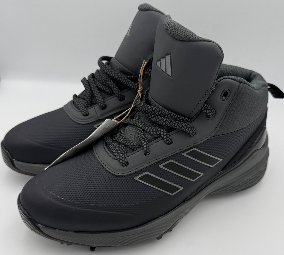 ADIDAS Womens Black & Grey ZG23 Rain Spiked Golf Shoes Boots UK 6 BRAND ...