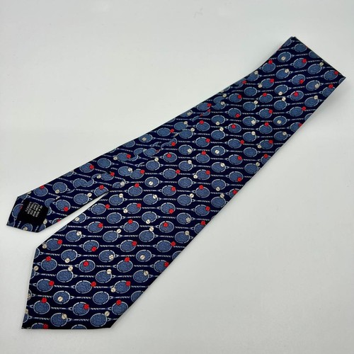 GUCCI GUCCI Tie Navy Balls and Tennis Racket | eBay