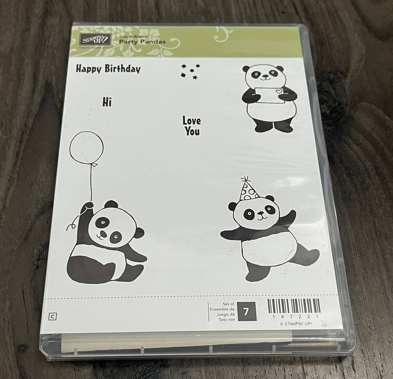 Stampin Up Party Pandas Stamp Set of 7 - 147221 | eBay