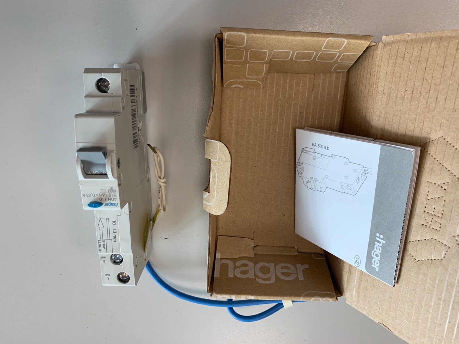 Hager RCBO 10 Amp 30mA Type B 10A 106361 B10 ADN Range ADN110 AC | eBay UK