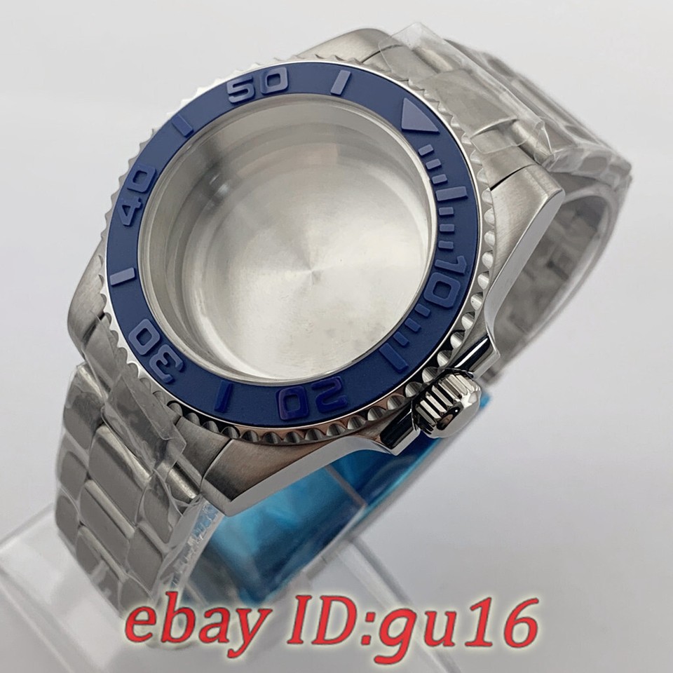 40mm White Ceramic bezel Watch Case Fit NH34 NH35 ETA 2824/2836 Miyota ...