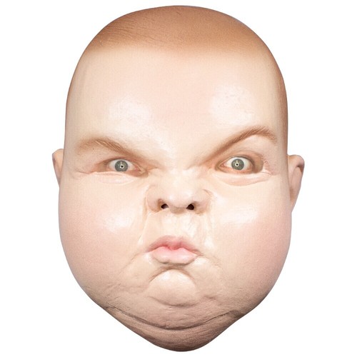 Ghoulish Productions Grumpy Baby Latex Face Mask Horror Halloween ...