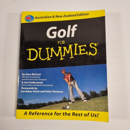 GOLF FOR DUMMIES: AUS & NZ EDITION: Jon Underwood Gary McCord | eBay ...