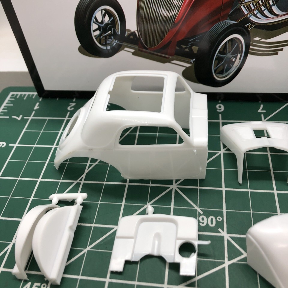 FOB AMT Fiat Topolino Drag Race Altered Hard BODY Slot Car? 1:25 LBR ...