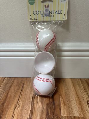 Baseball Easter Eggs Plastic Fillable 3 Hinged Reusable Treat ...