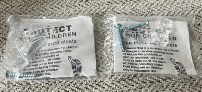 Blind Cord Tie Safety Cleat 2 Sets for 4 total cleats Childproof clear ...
