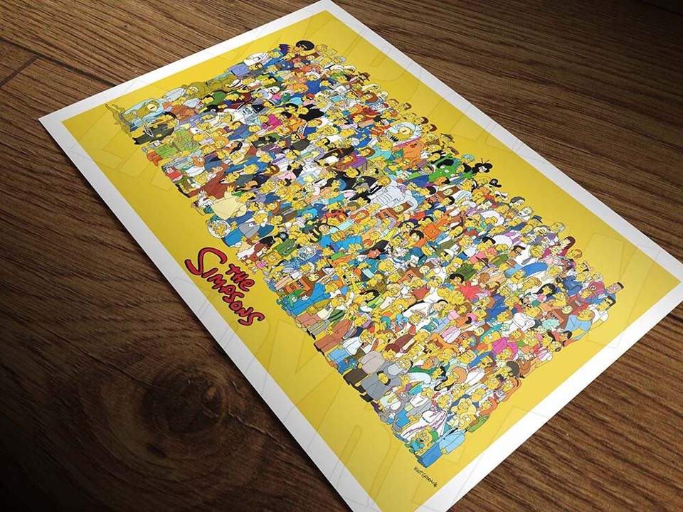 The Simpsons Characters Of Springfield Poster Art Print | eBay