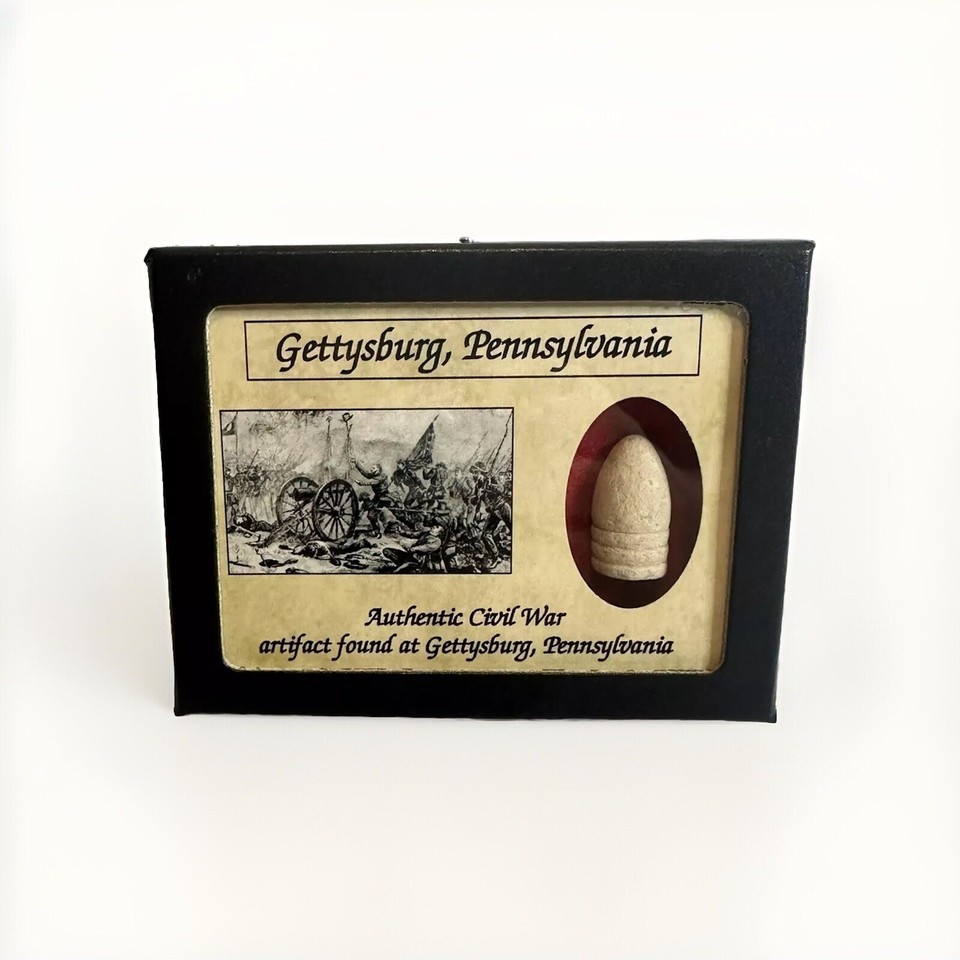 Dropped Civil War Bullet from Gettysburg in Matted Display Case with ...