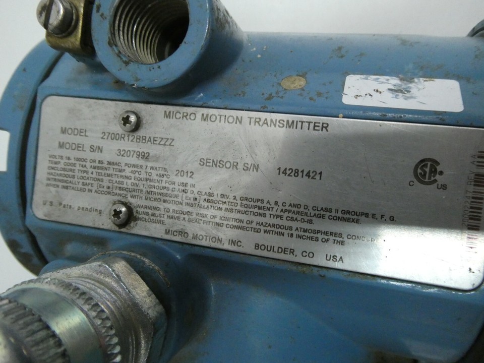 Micro Motion 2700R12BBAEZZZ Flow Transmitter 85-265v-ac 18-100v-dc | eBay